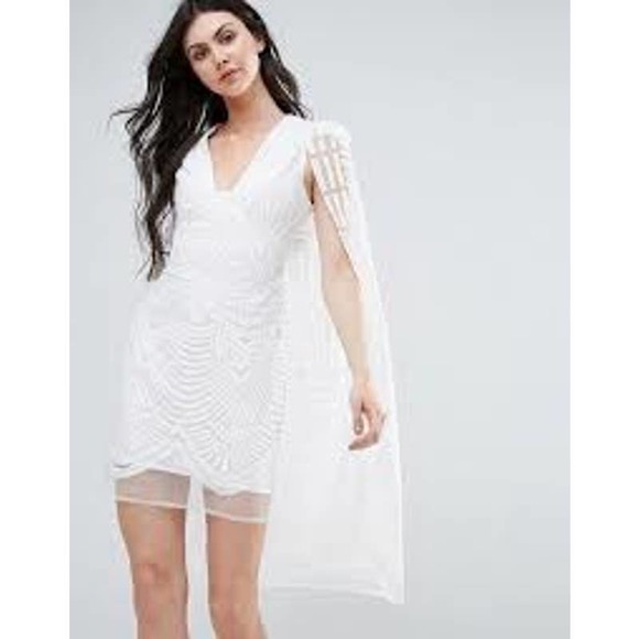 Lavish Alice | Dresses | Lavish Alice Lace Mini Dress With Cape Overlay ...